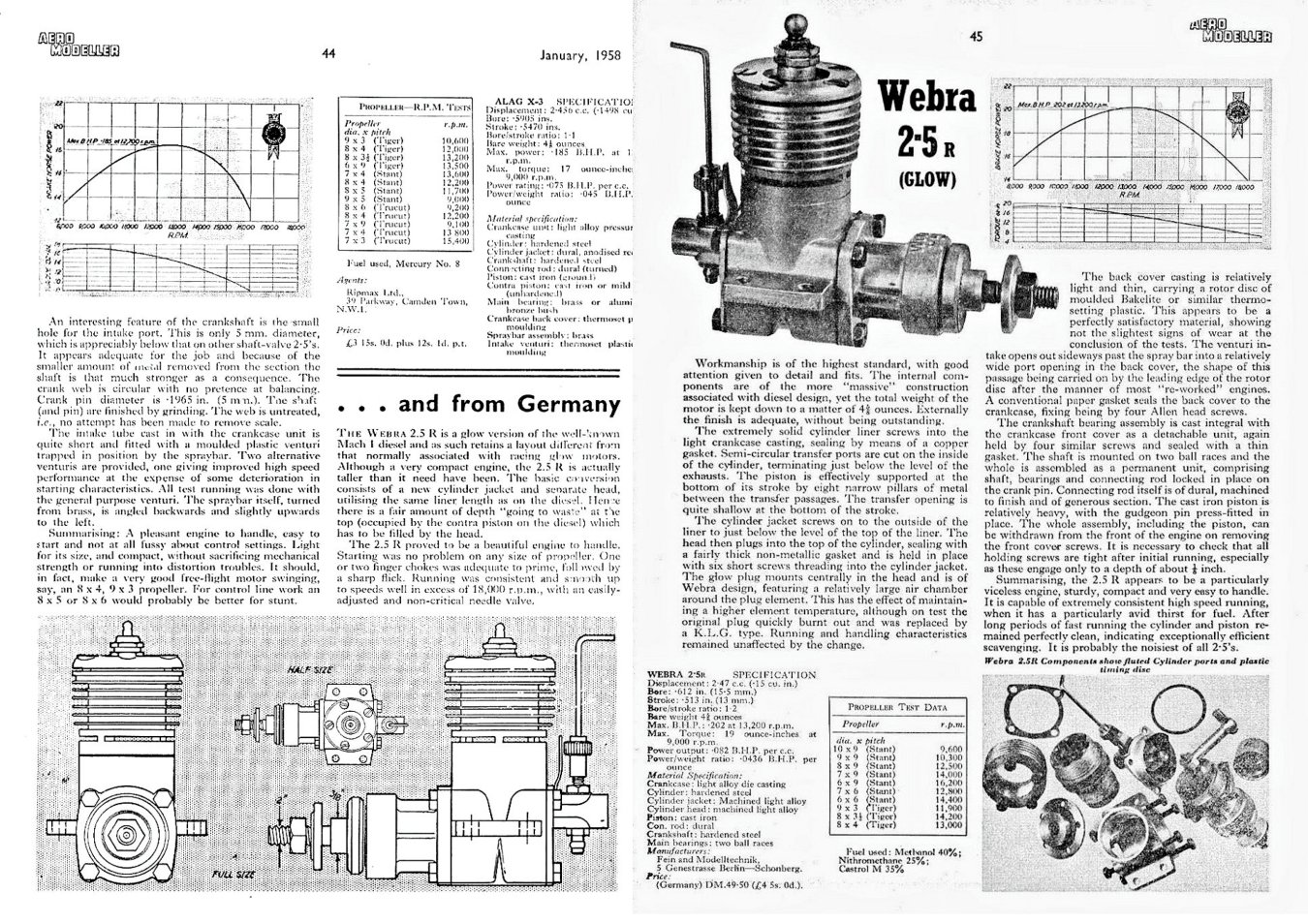 AdriansModelAeroEngines.com :: Webra 2.5R glowplug model